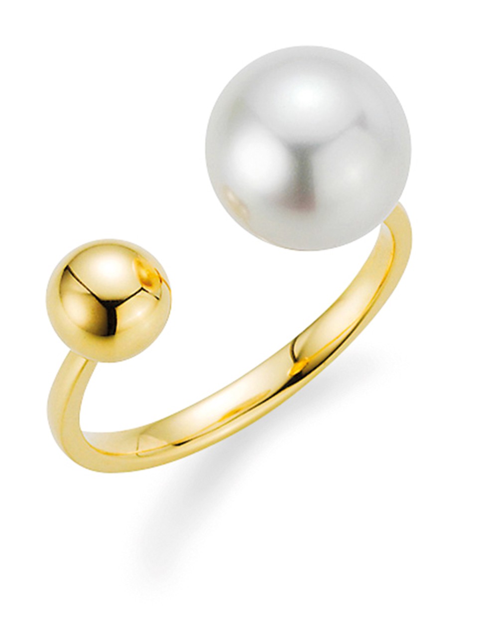 Open designed ring with Freshwater pearl